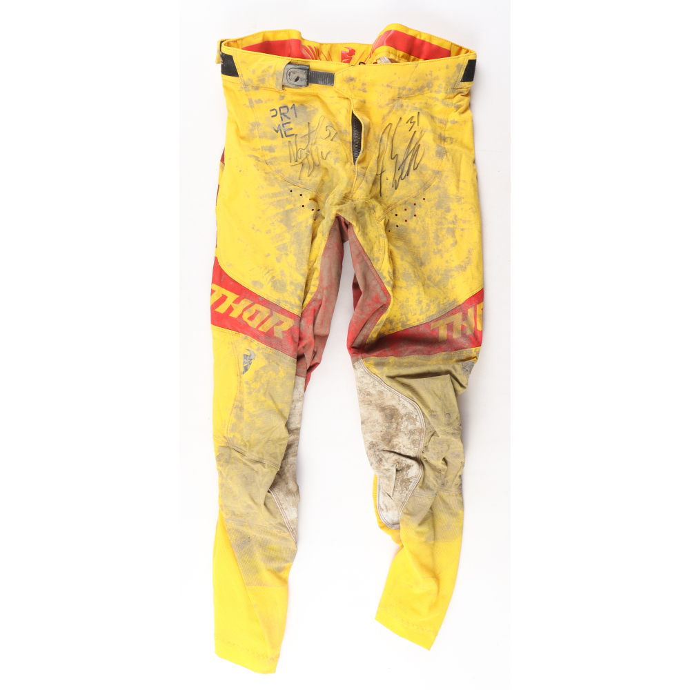 Jordan Smith & Nate Thrasher Signed Race Used Pants | Star Racing ...
