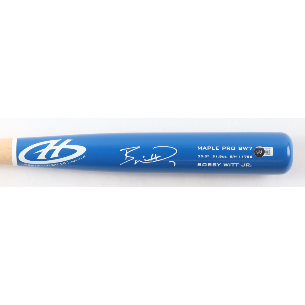 Bobby Witt Jr. Signed Homewood Bat Company Player Model Baseball Bat ...