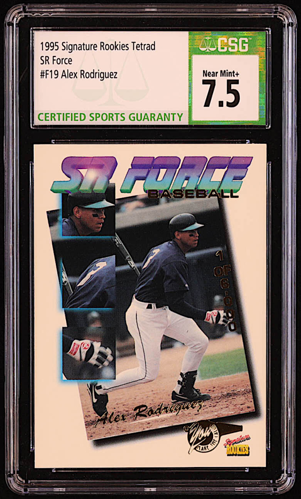 Alex Rodriguez 1995 Signature Rookies Tetrad SR Force #F19 RC (CSG 7.5 ...