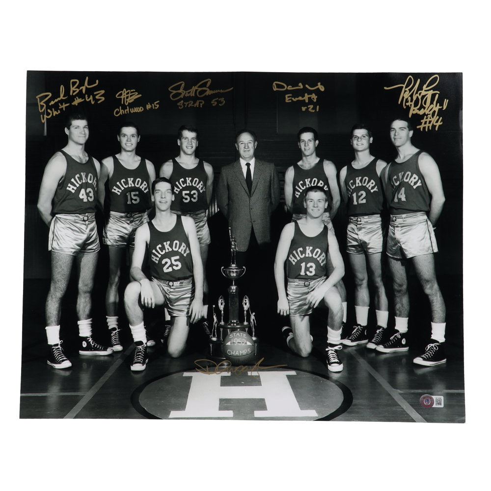 "Hoosiers" 16x20 Photo Signed By (6) With David Anspaugh, Brad Boyle ...