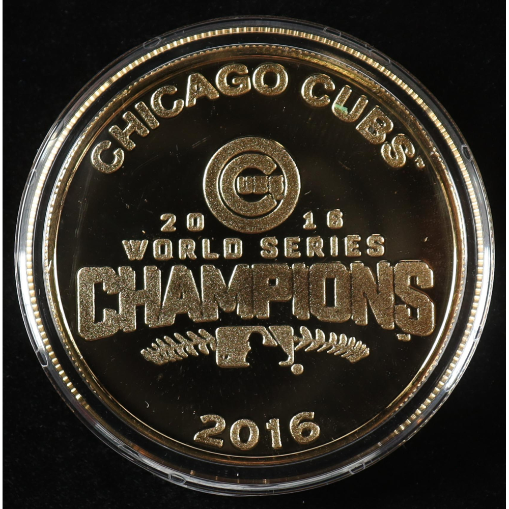 2016 LE World Champion Cubs 24KT Gold Plated Commemorative Medallion ...