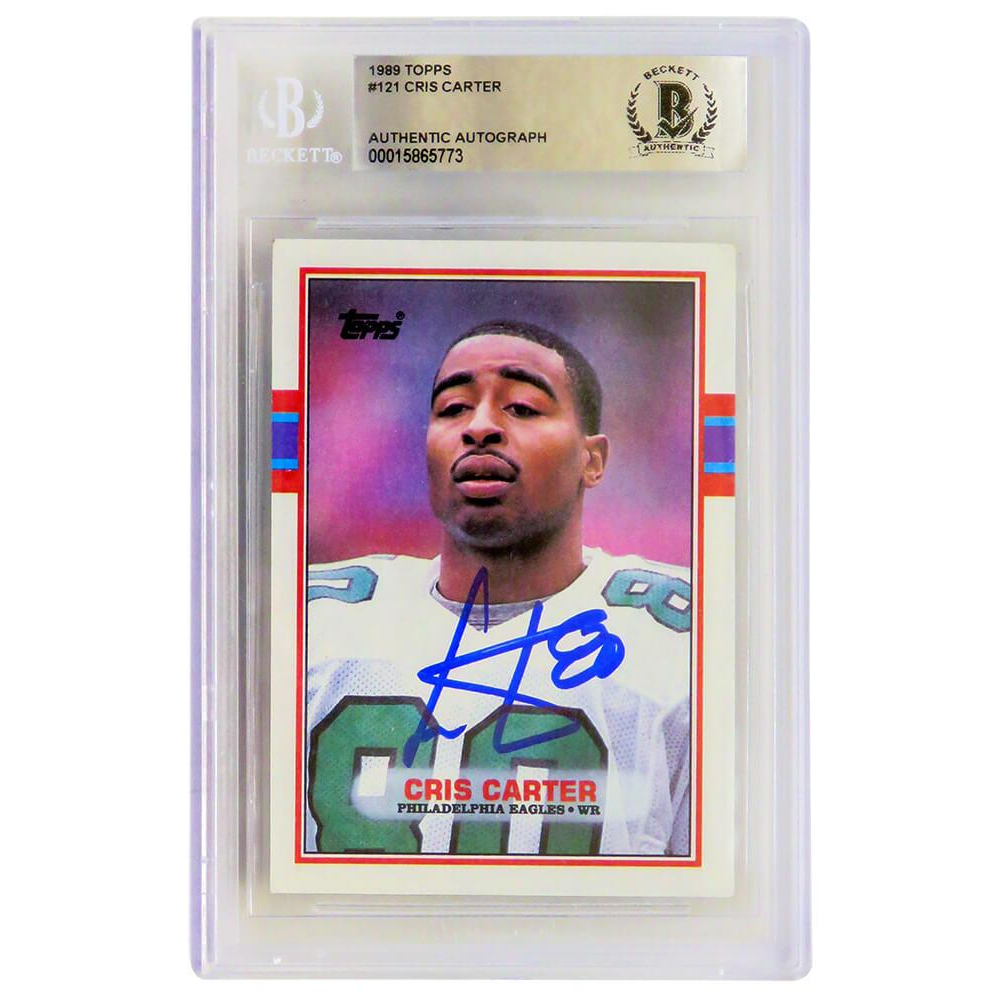 Cris Carter Signed 1989 Topps #121 RC (BGS) | Pristine Auction