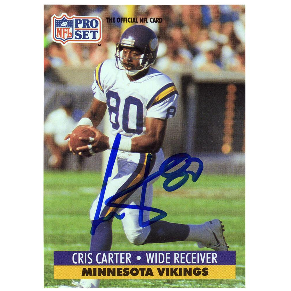 Cris Carter Signed 1991 Pro Set #834 (Schwartz) | Pristine Auction