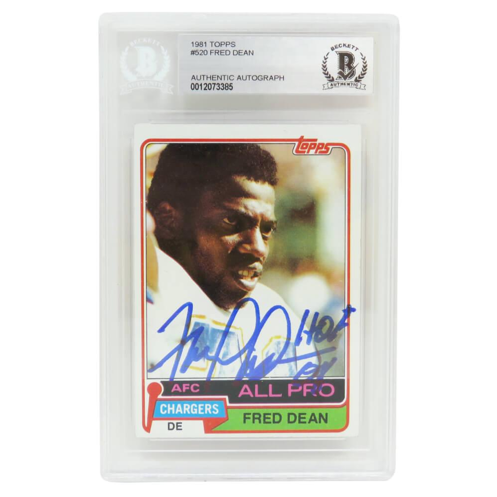 Fred Dean Signed 1981 Topps #520 Inscribed "HOF 08" (BGS) | Pristine ...