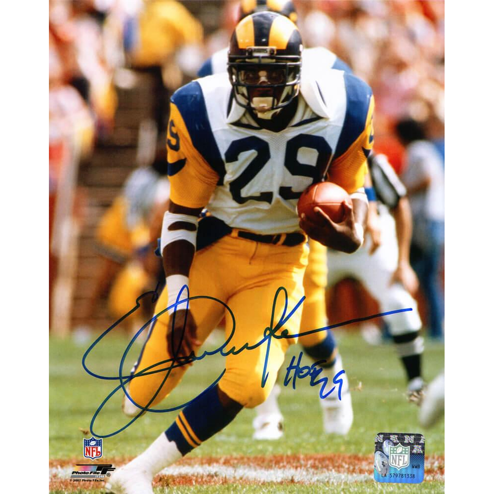 Eric Dickerson Signed Rams 8x10 Photo Inscribed "HOF 99" (Schwartz ...