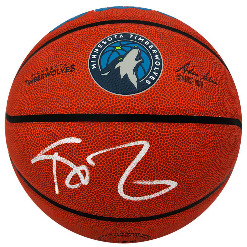 Kevin Garnett Signed Timberwolves Logo NBA Basketball (Schwartz ...