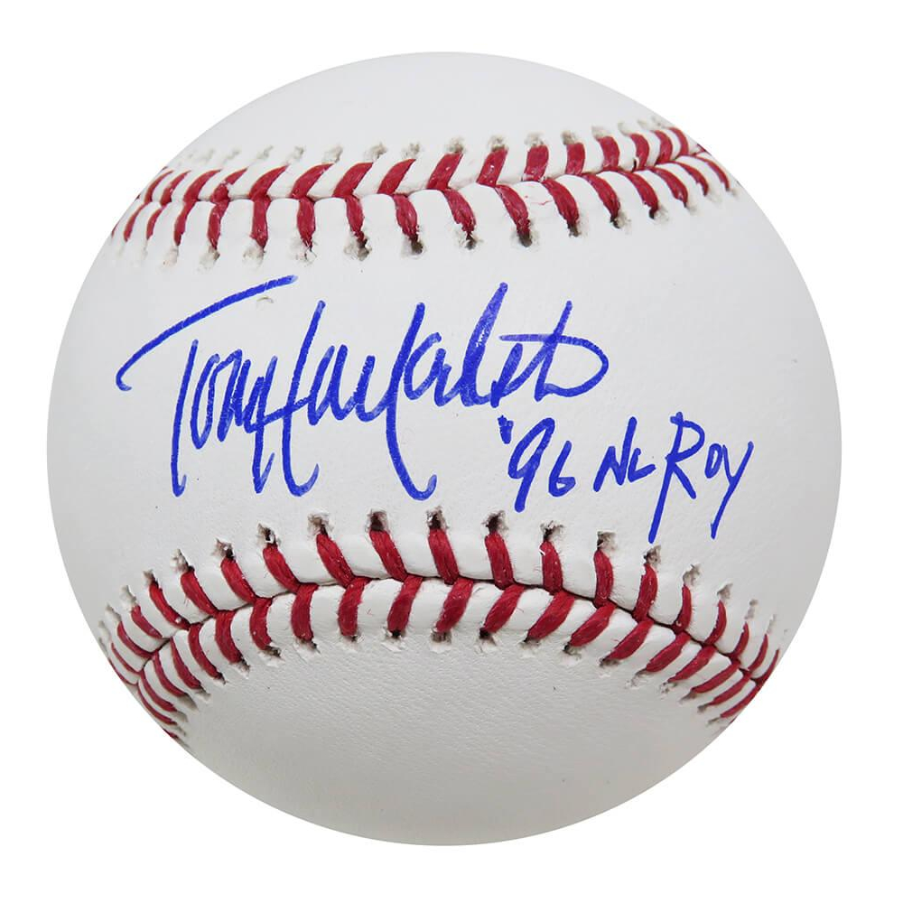 Todd Hollandsworth Signed OML Baseball Inscribed "'96 NL ROY" (Schwartz ...