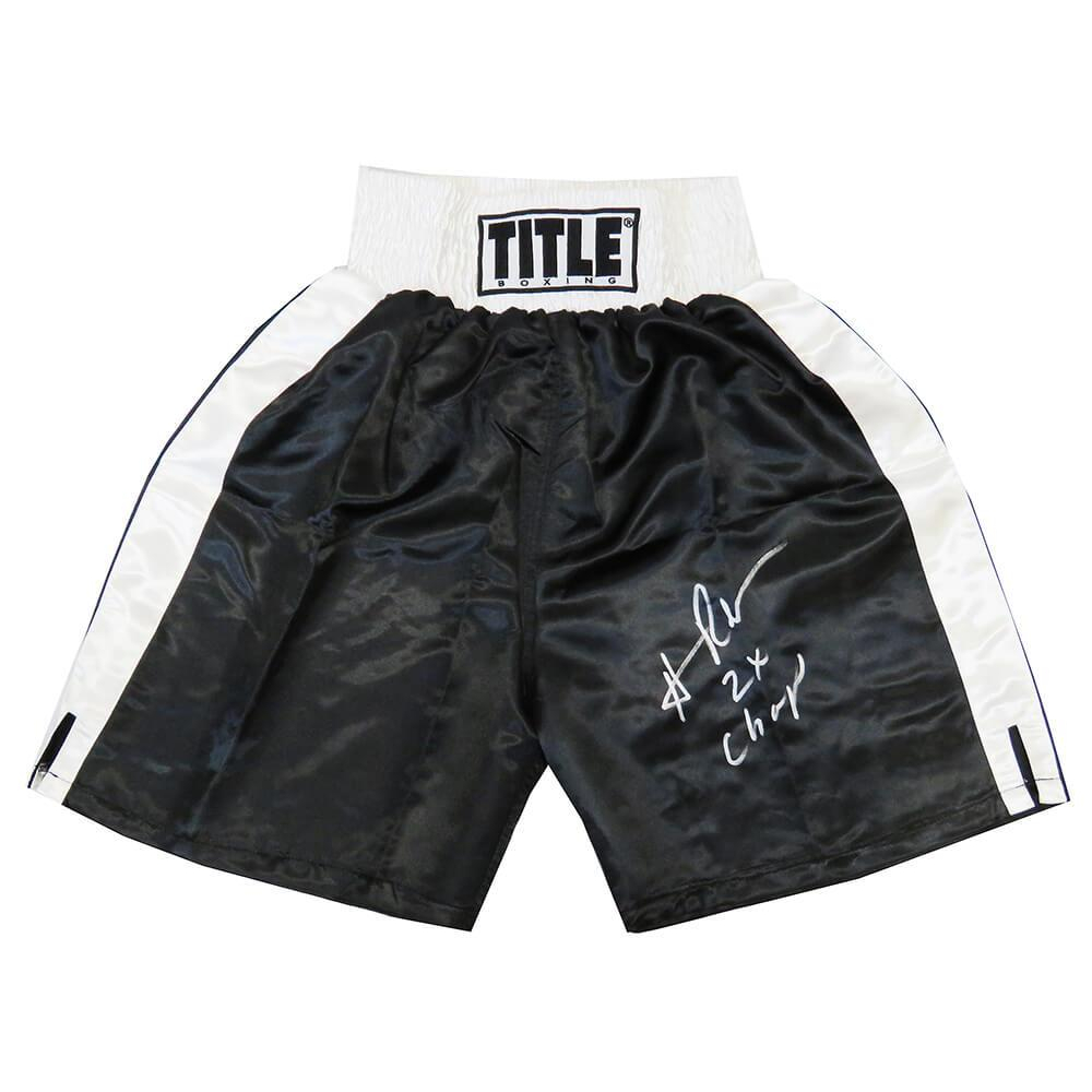 Hasim Rahman Signed Title Boxing Trunks Inscribed "2x Champ" (Schwartz ...