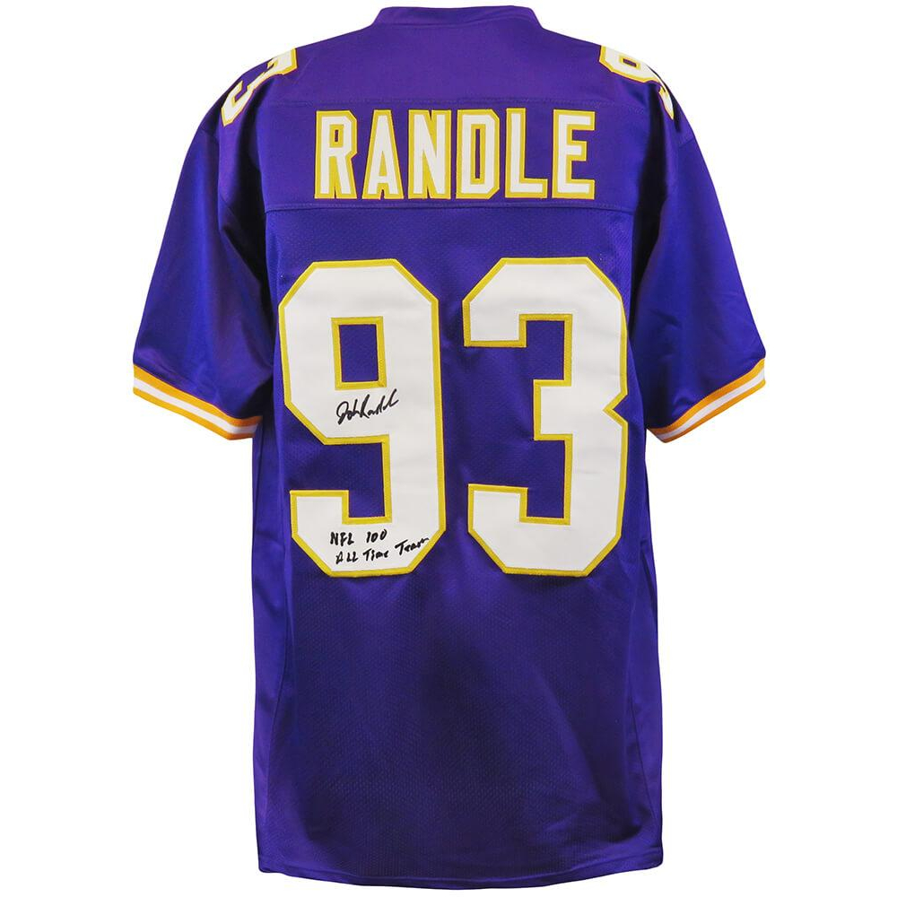 John Randle Signed Jersey Inscribed "NFL 100 All Time Team" (Schwartz ...