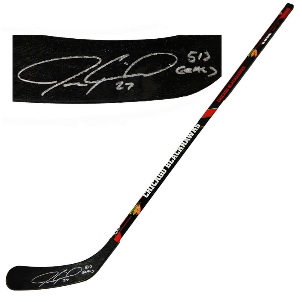 Jeremy Roenick Signed Blackhawks Hockey Stick Inscribed "513 Goals ...