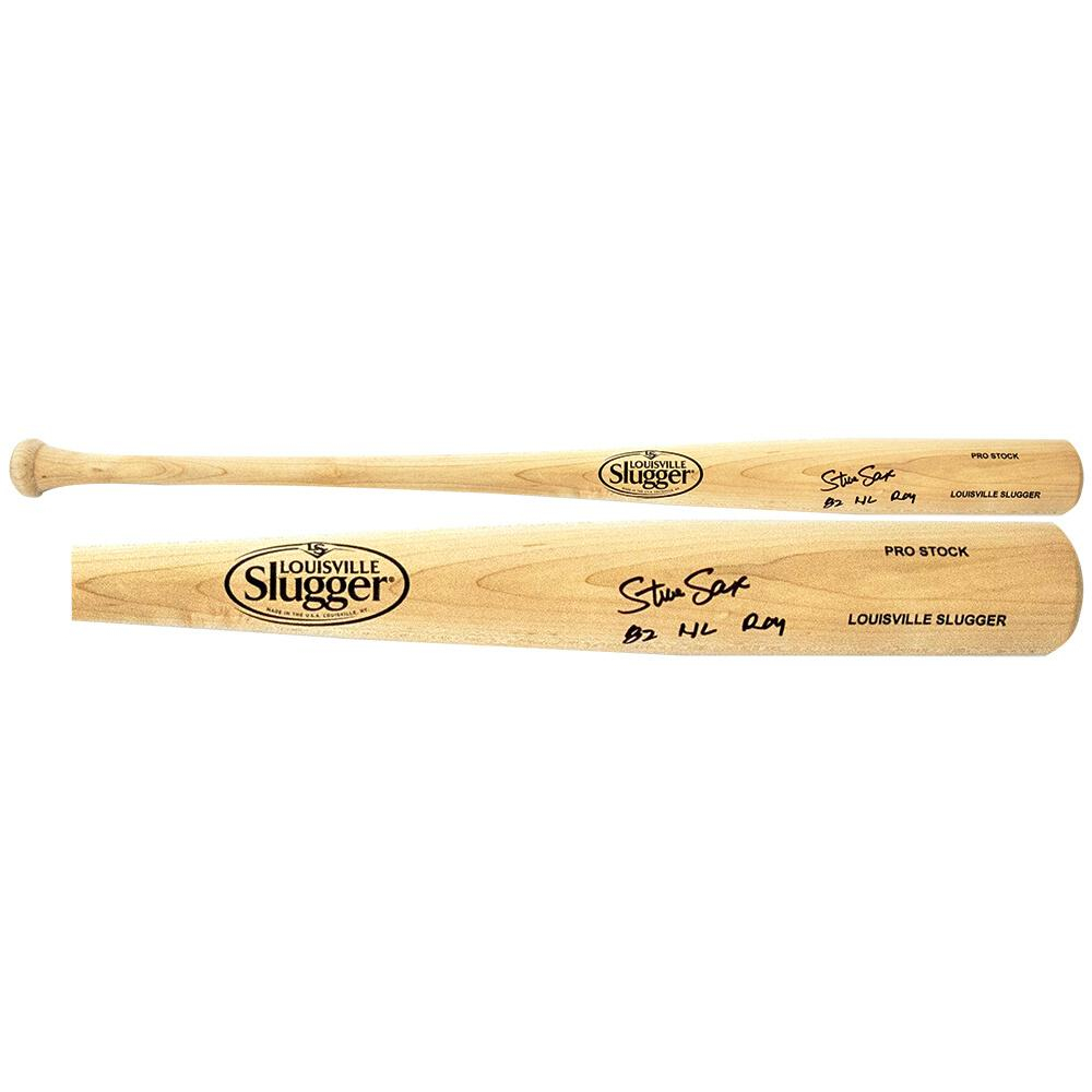 Steve Sax Signed Louisville Slugger Baseball Bat Inscribed "82 NL ROY ...