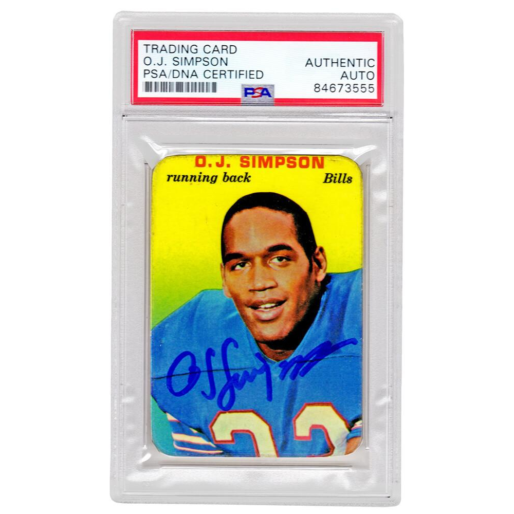 O. J. Simpson Signed 1970 Topps Glossy Inserts #22 (PSA) | Pristine Auction