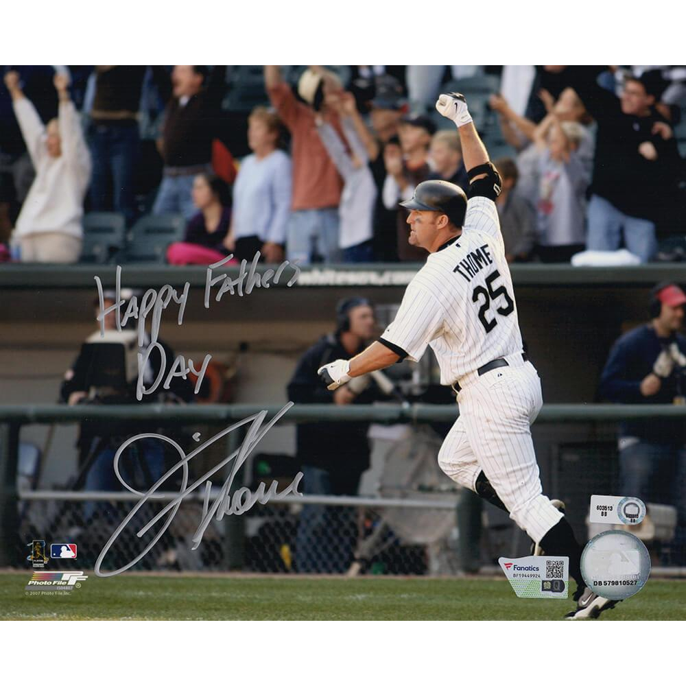 Jim Thome Signed White Sox 8x10 Photo Inscribed "Happy Fathers Day ...