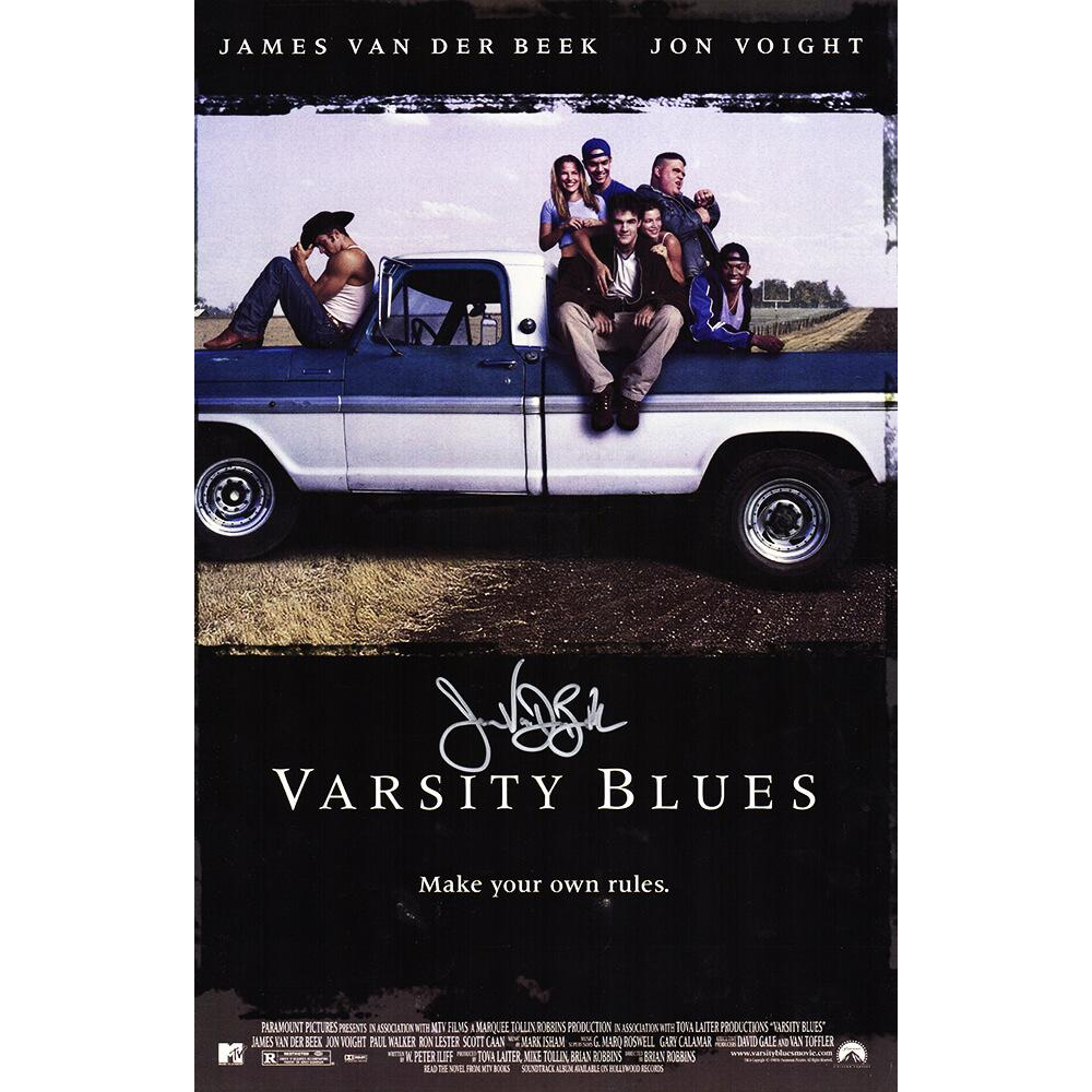 James Van Der Beek Signed "Varsity Blues" 11x17 Movie Poster (Schwartz ...