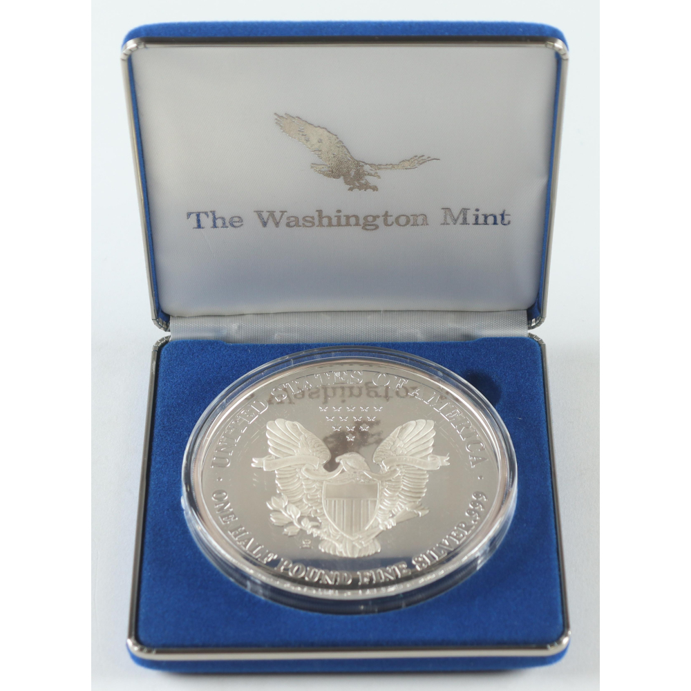 1996 The Washington Mint Giant Half Pound Silver Eagle Proof .999 Pure ...