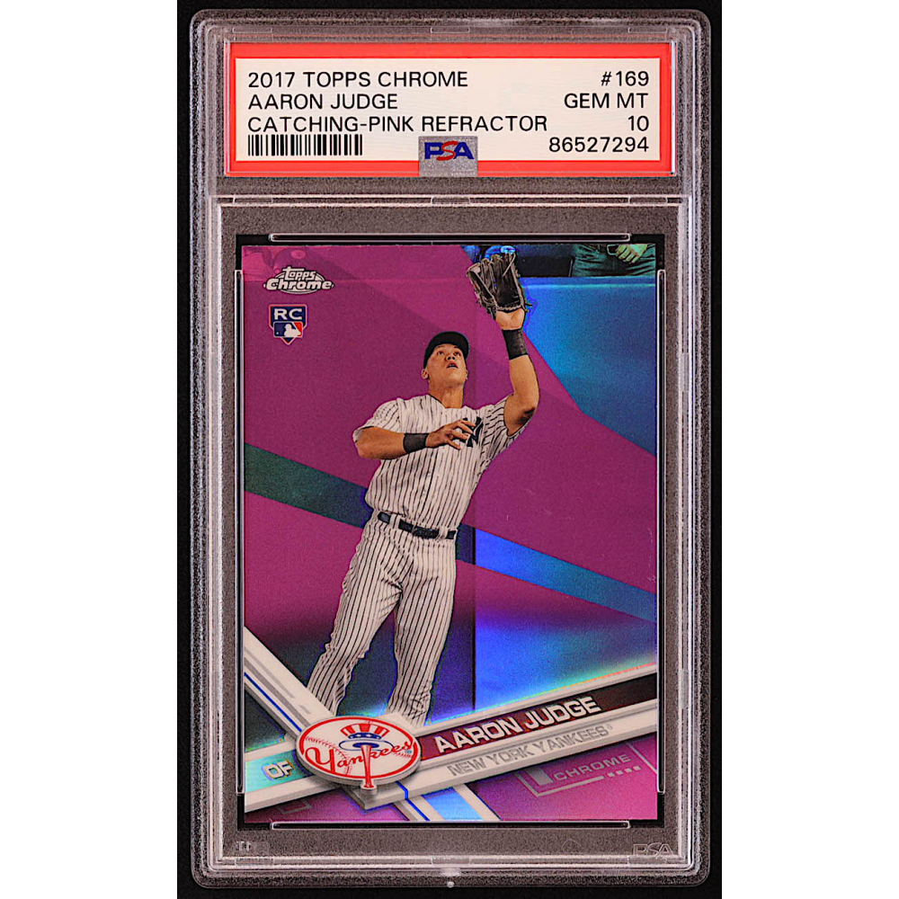 Aaron Judge 2017 Topps Chrome Pink Refractors #169 RC (PSA 10 ...