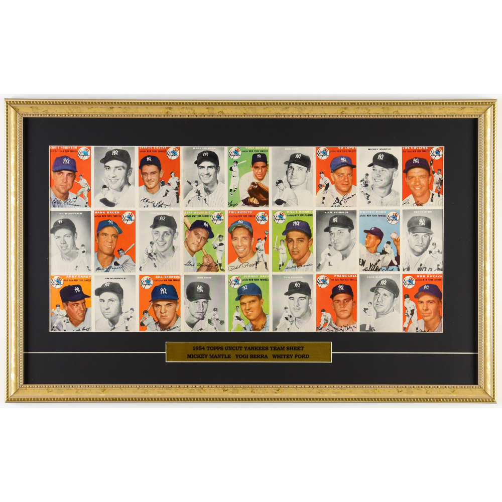 1954 Uncut Topps Baseball Card Custom Framed Sports Illustrated ...