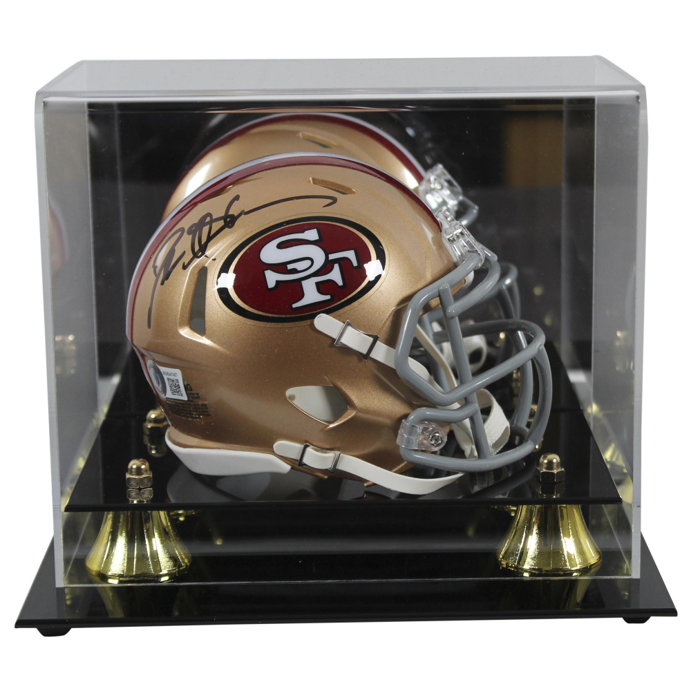 Deion Sanders Signed 49ers Speed Mini Helmet with Display Case (Beckett ...