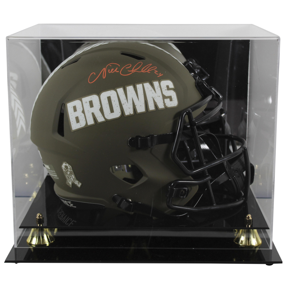 Nick Chubb Signed Browns Full-Size Salute To Service Alternate Speed ...