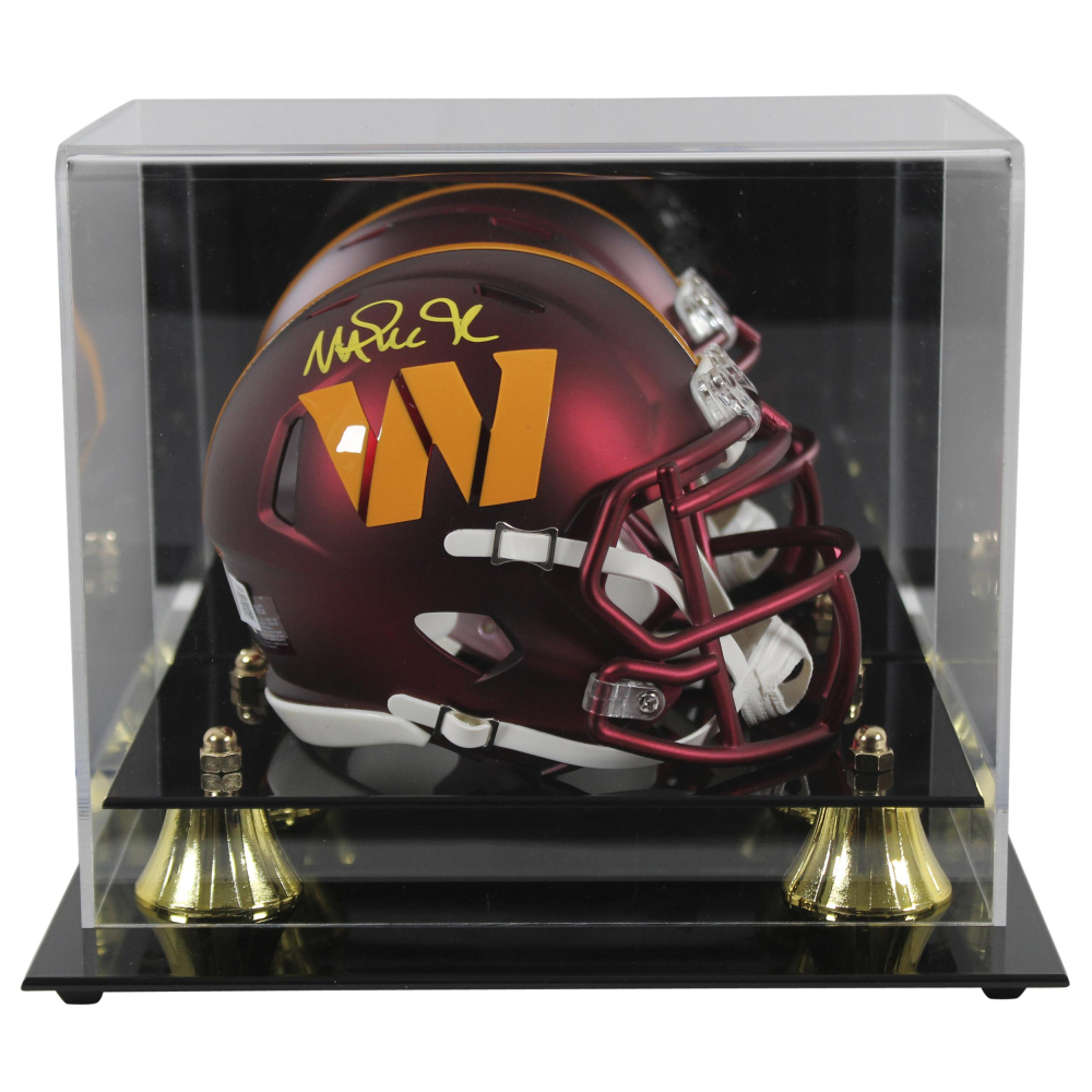 Magic Johnson Signed Commanders Speed Mini Helmet with Display Case ...