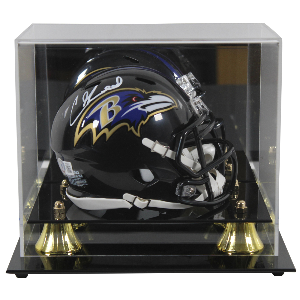 Ed Reed Signed Ravens Speed Mini Helmet with Display Case (Beckett ...