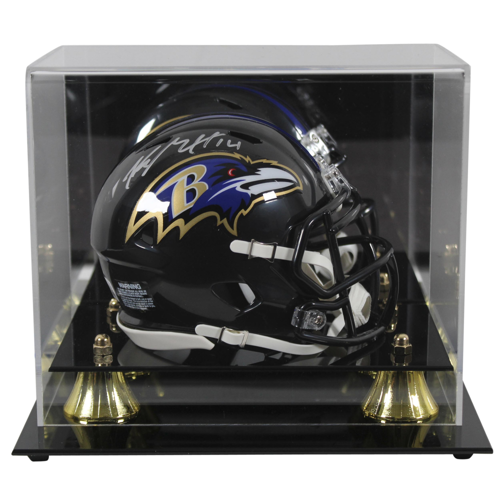 Kyle Hamilton Signed Ravens Speed Mini Helmet with Display Case ...