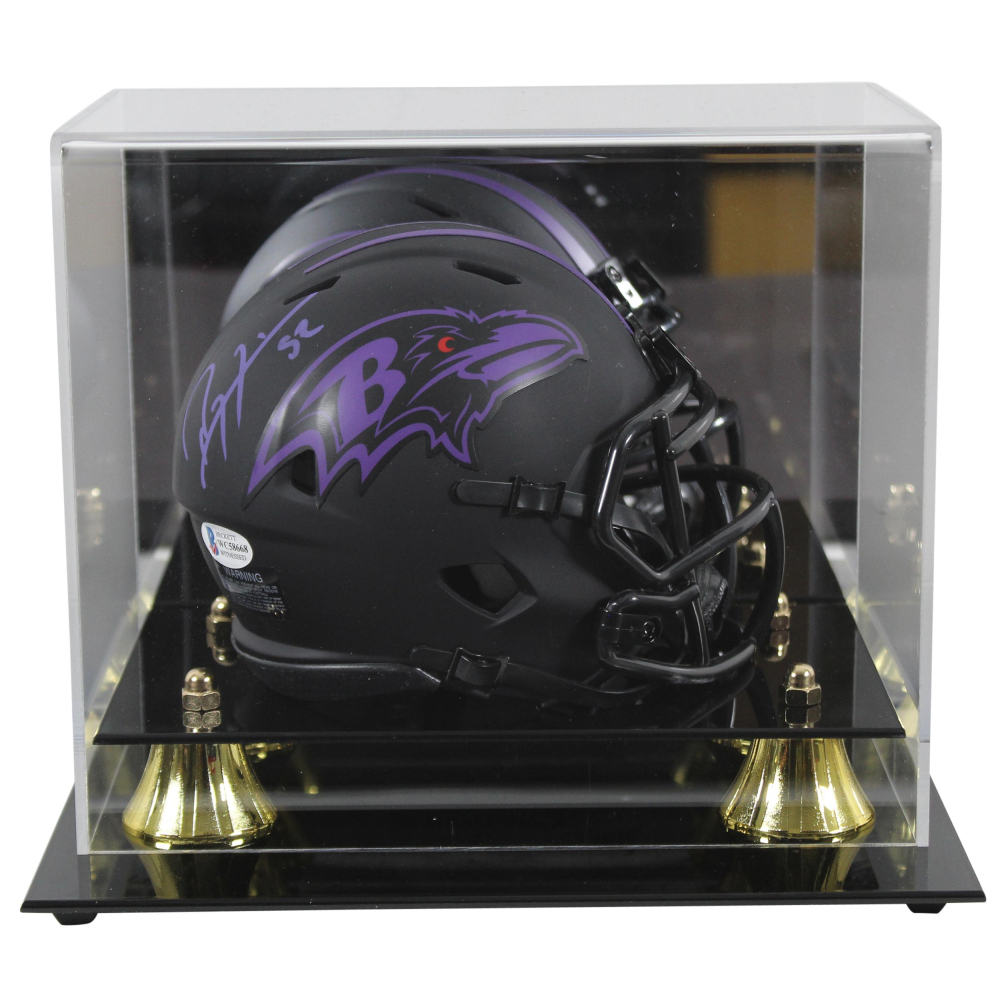 Ray Lewis Signed Ravens Eclipse Alternate Speed Mini Helmet with ...