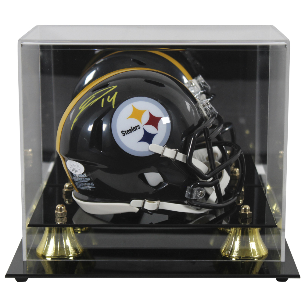 George Pickens Signed Steelers Speed Mini Helmet with Display Case (JSA ...