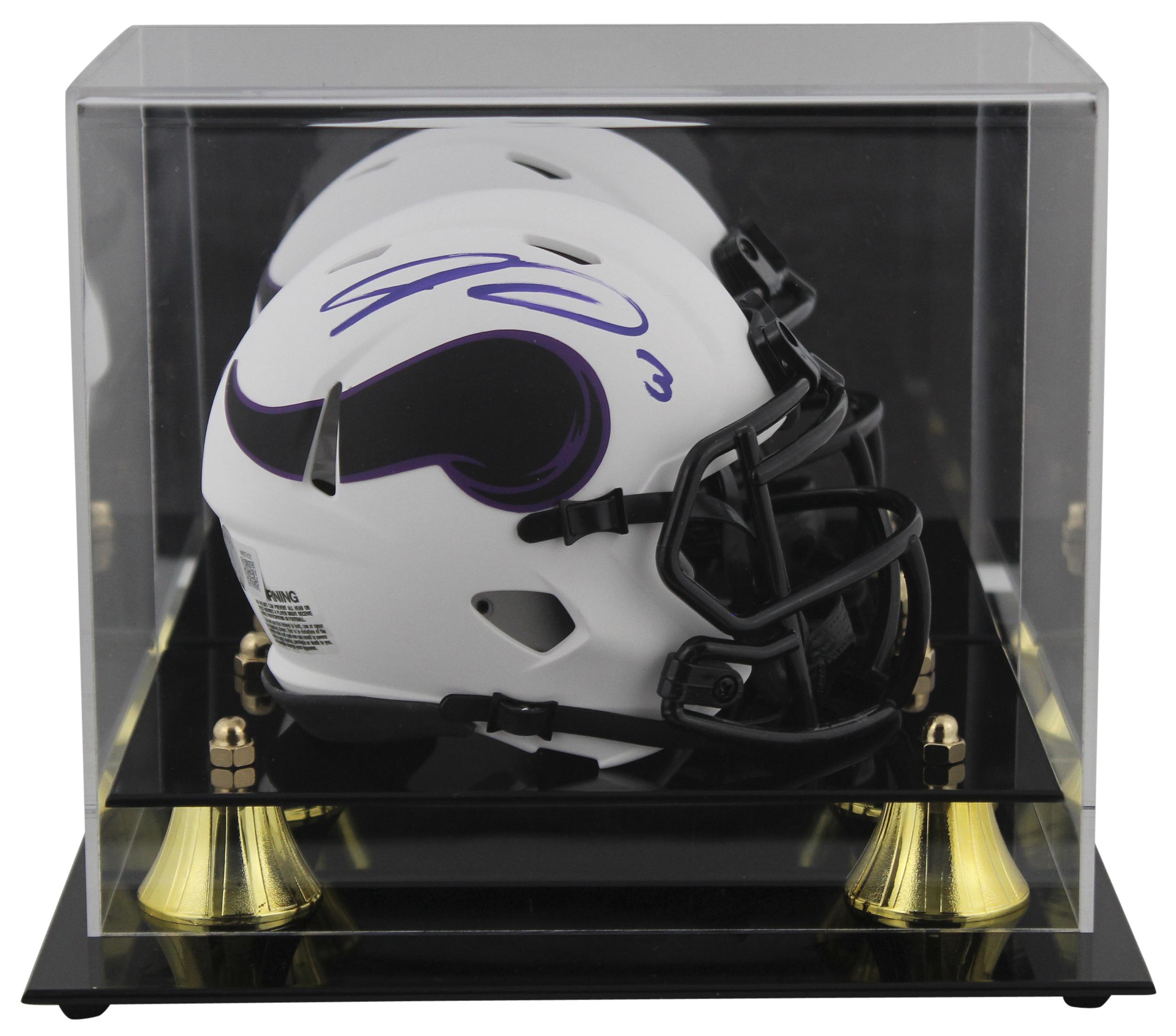 Jordan Addison Signed Vikings Lunar Eclipse Alternate Speed Mini Helmet ...