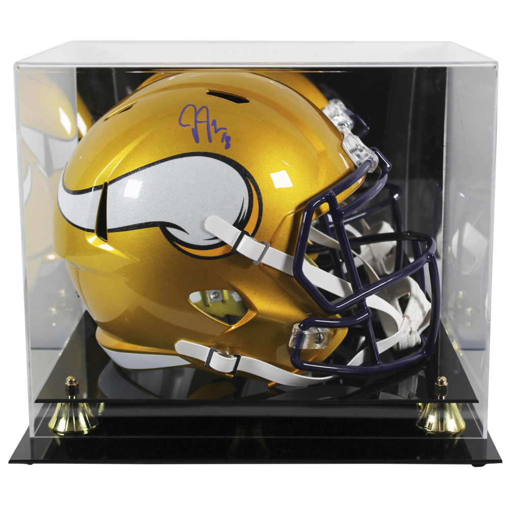 Justin Jefferson Signed Vikings Full-Size Flash Alternate Speed Helmet ...