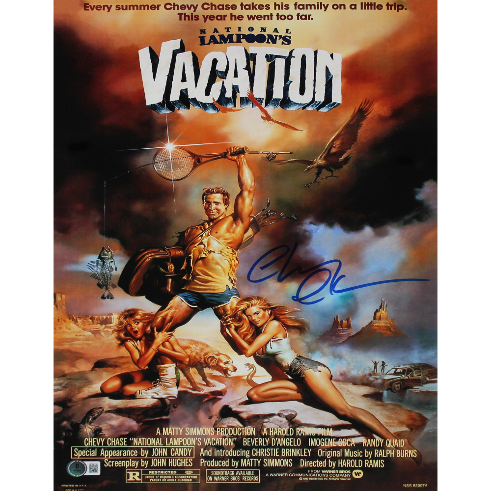 Chevy Chase Signed "National Lampoon's Vacation" 12x18 Photo (Beckett ...