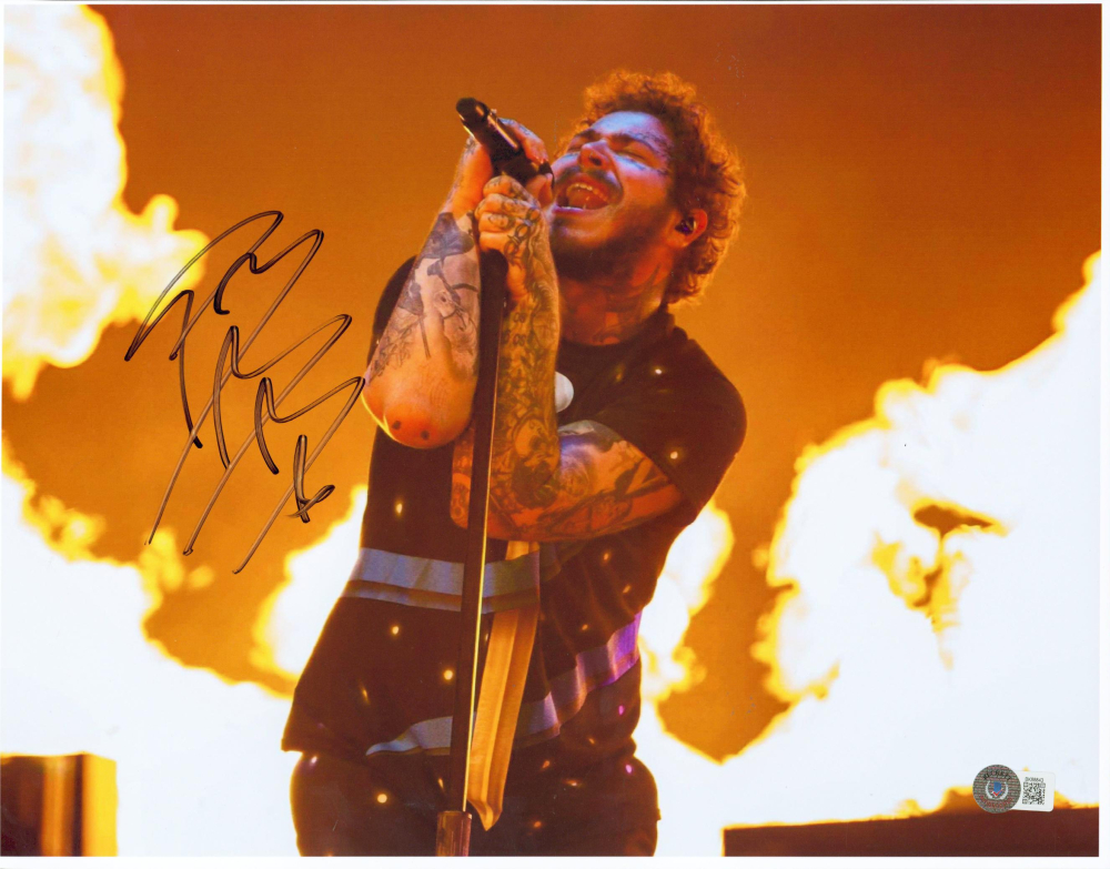 Post Malone Signed 11x14 Photo (Beckett) | Pristine Auction