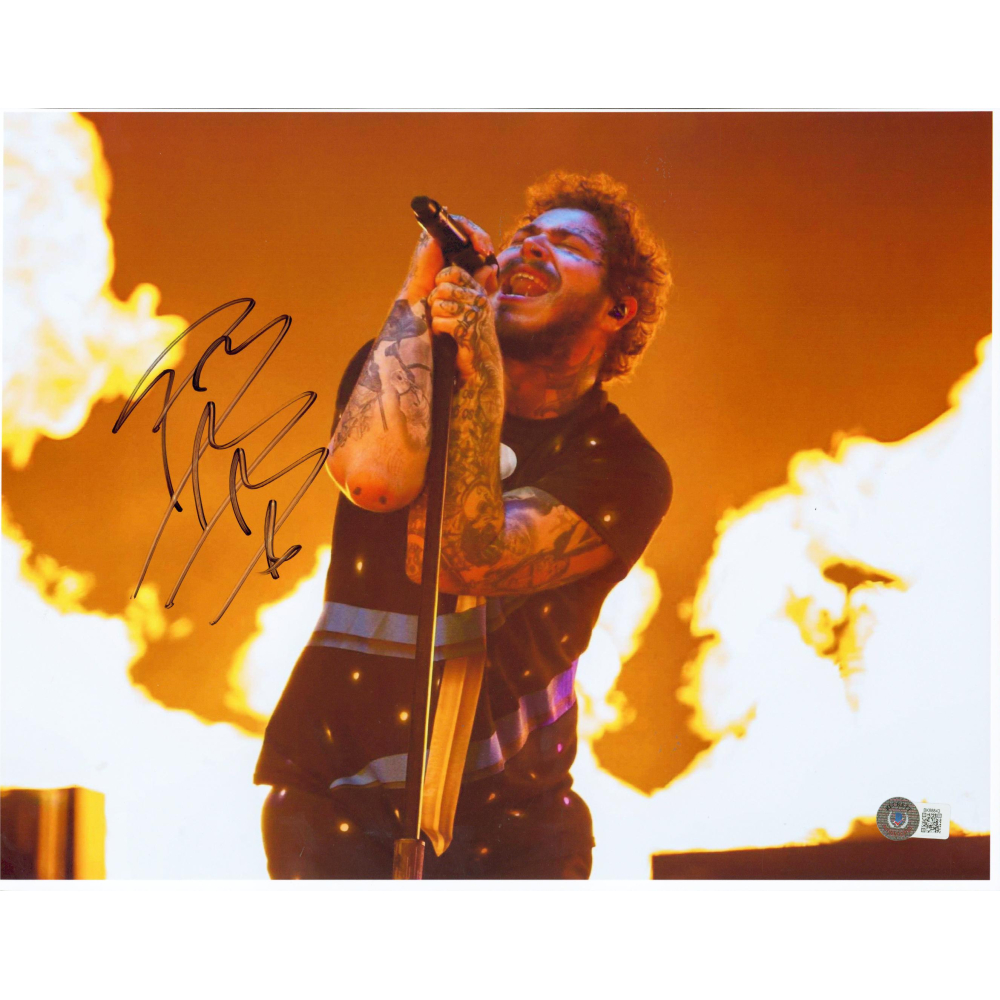 Post Malone Signed 11x14 Photo (Beckett) | Pristine Auction