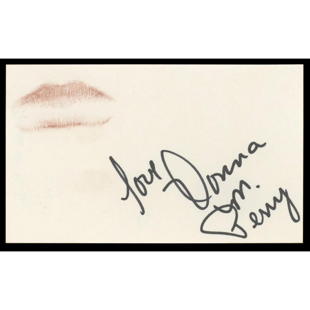 Donna M. Perry Signed 3x5 Index Card Inscribed "Love" (Beckett ...