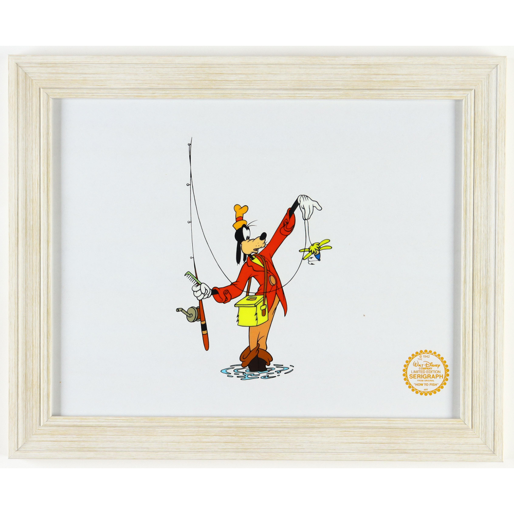 LE Walt Disney's "Goofy Gone Fishing - How To Fish" Custom Framed ...