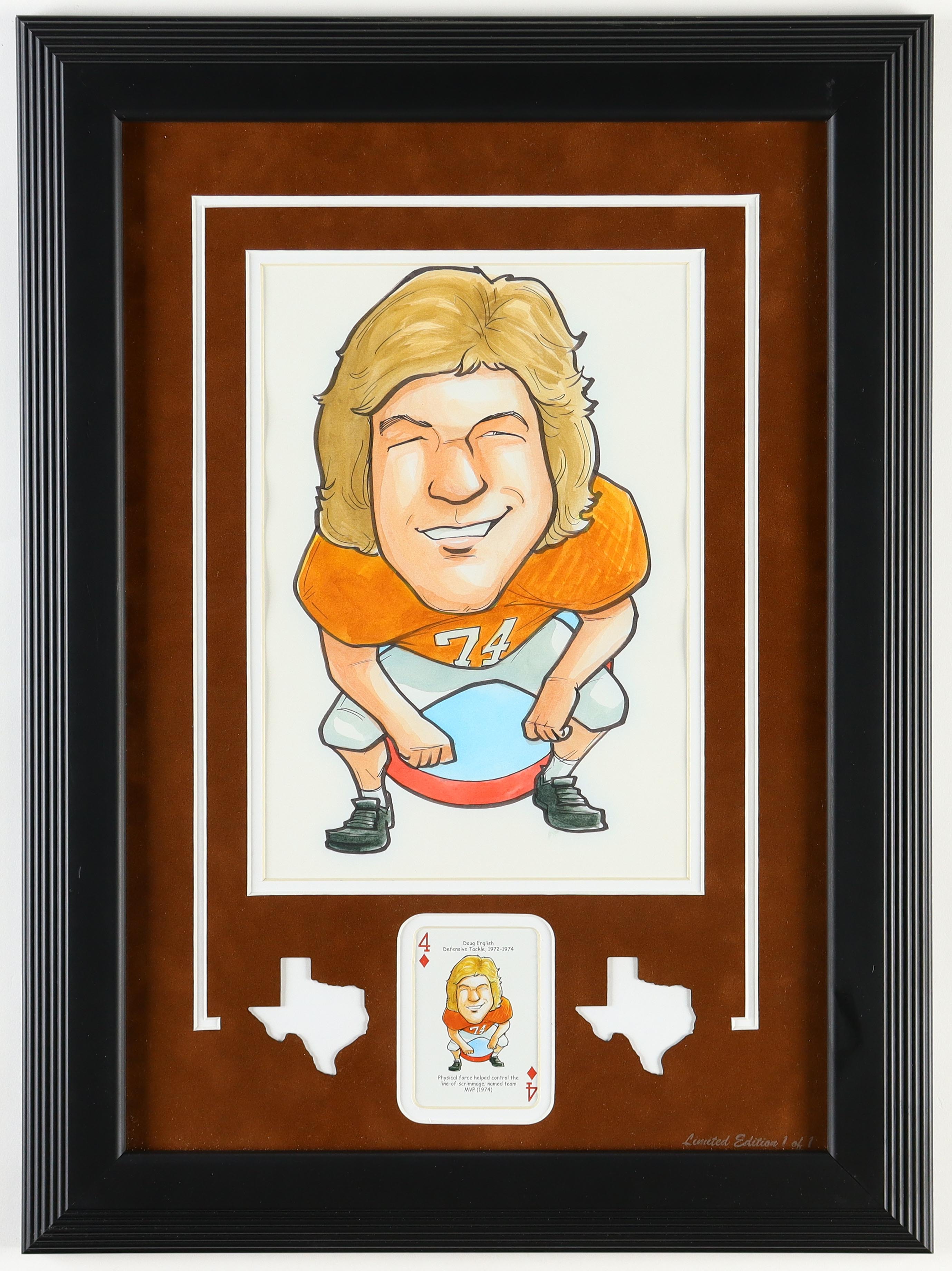 Doug English Texas Longhorns "Hero Deck" Custom Framed Art Print ...