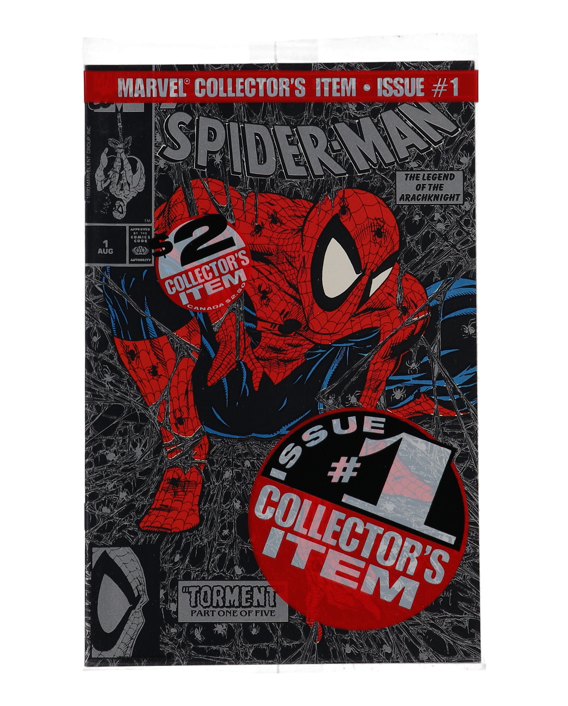 1990 "Spider-Man: Torment" Issue #1 Silver Variant Marvel Comic Book ...