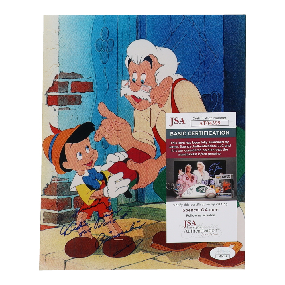 Dickie Jones Signed "Pinocchio" 8x10 Photo Inscribed "Sincerely" & "The ...