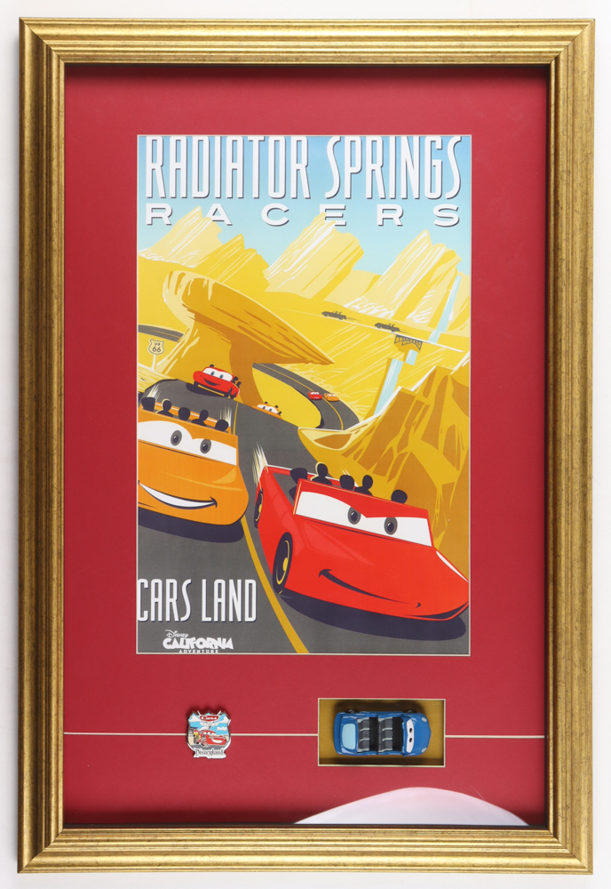 Disneyland Cars Land "Radiator Springs Racers" Custom Framed Print with ...