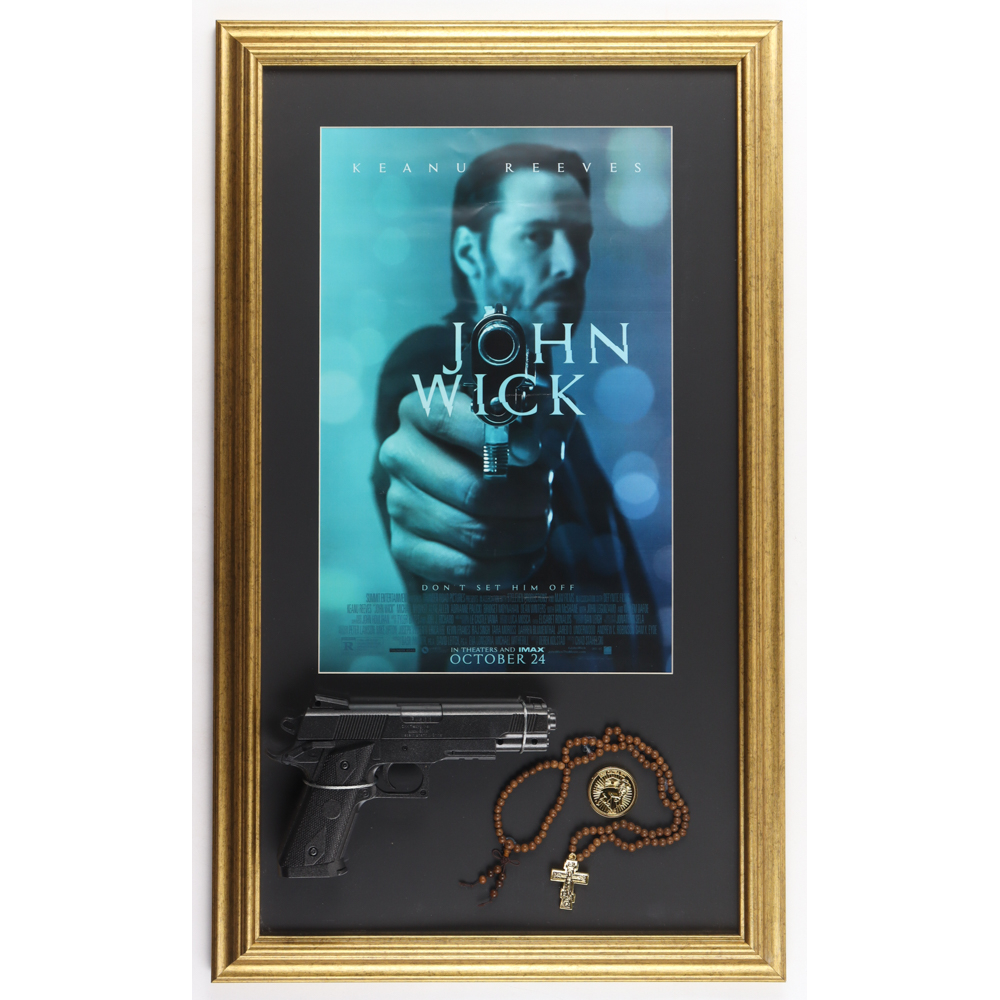 "John Wick Chapter 1" Custom Framed Movie Poster Display with Gold Coin ...