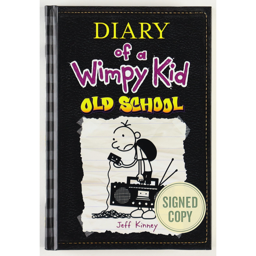 Jeff Kinney Signed "Diary Of A Wimpy Kid Old School" Hardcover Book ...