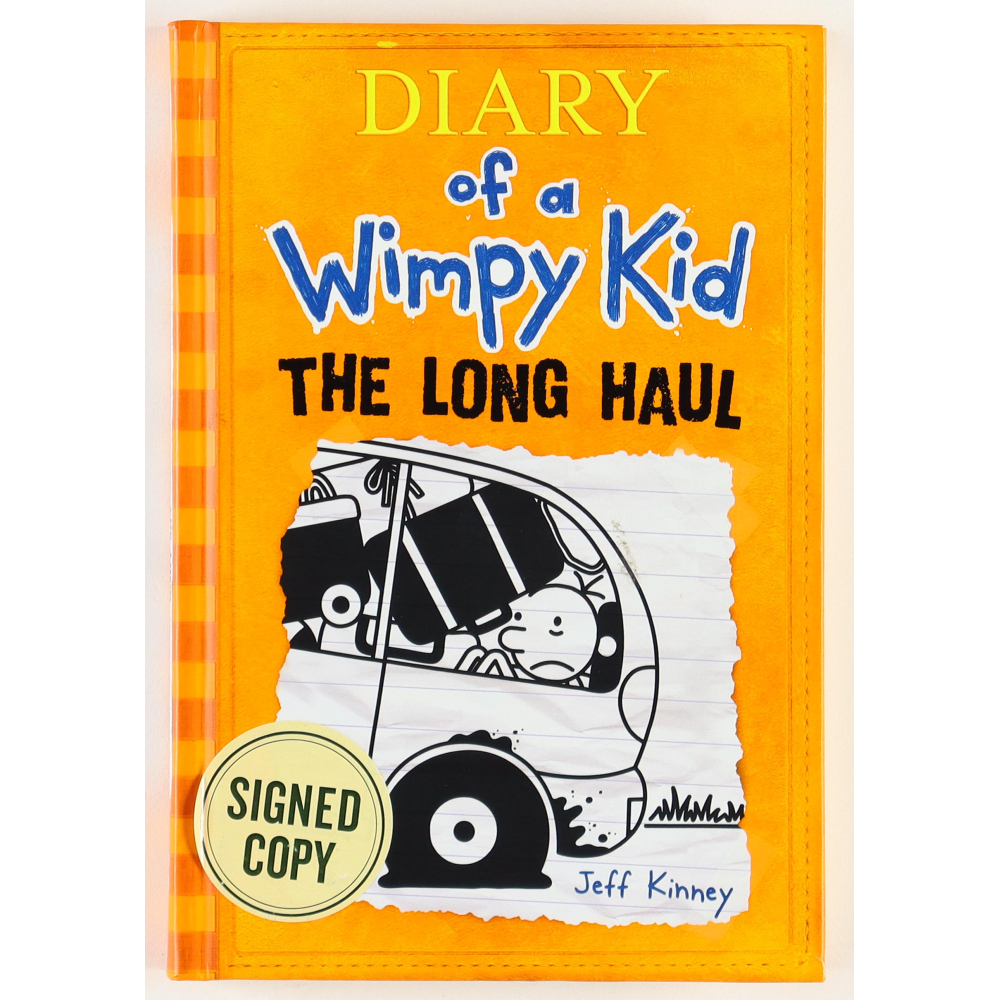 Jeff Kinney Signed "Diary Of A Wimpy Kid The Long Haul" Hardcover Book ...