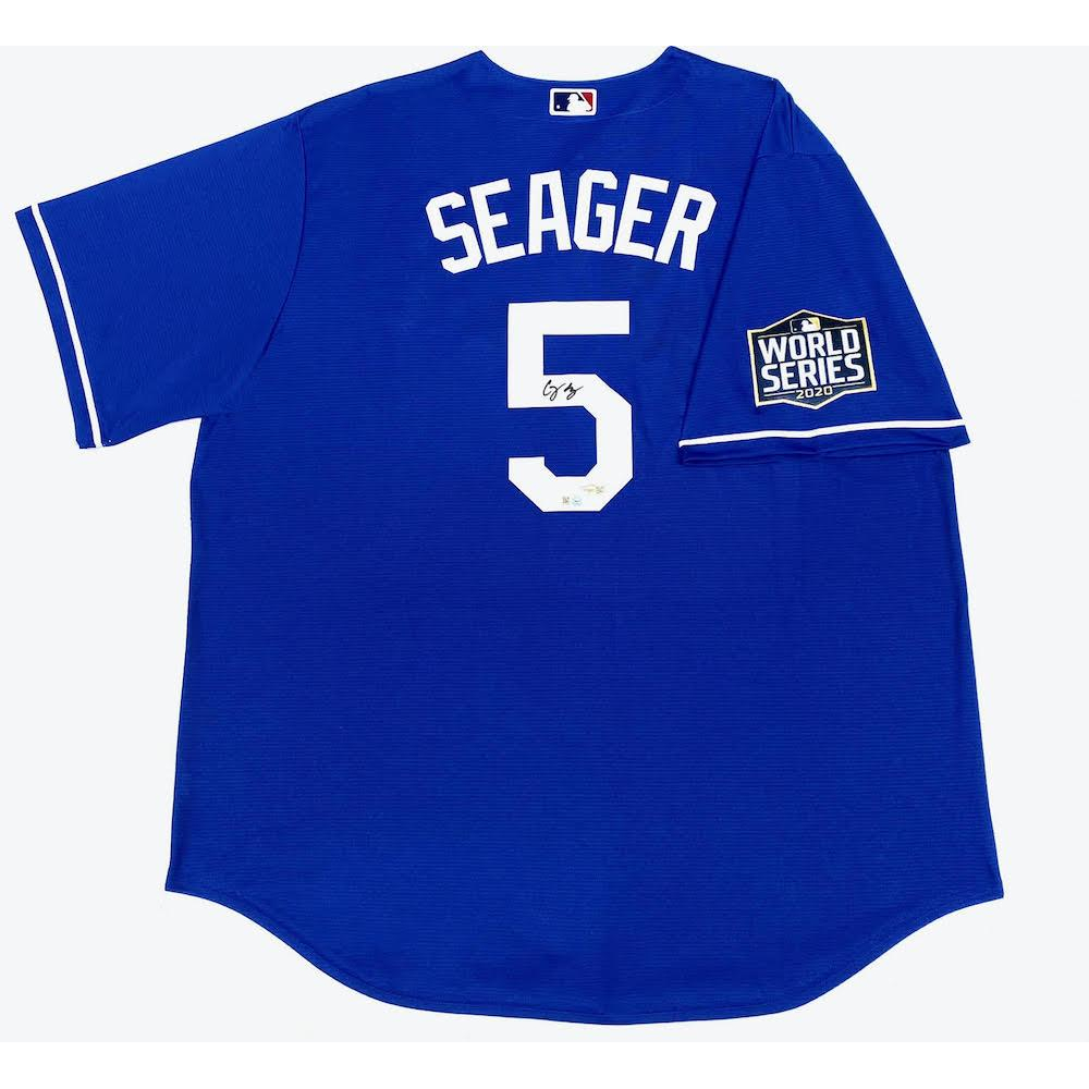 Corey Seager Signed Dodgers Jersey with 2020 World Series Champion ...