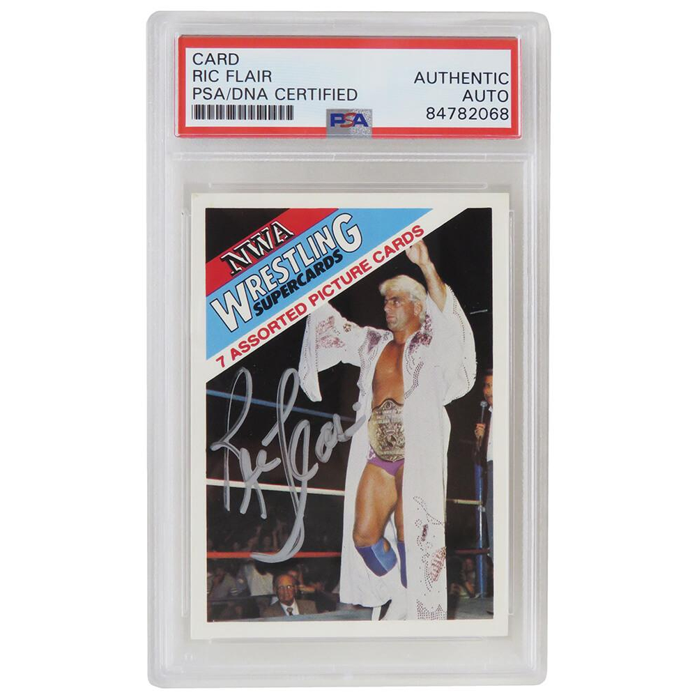 Ric Flair Signed 1987 Wonderama NWA Wrestling Supercards #NNO Header ...
