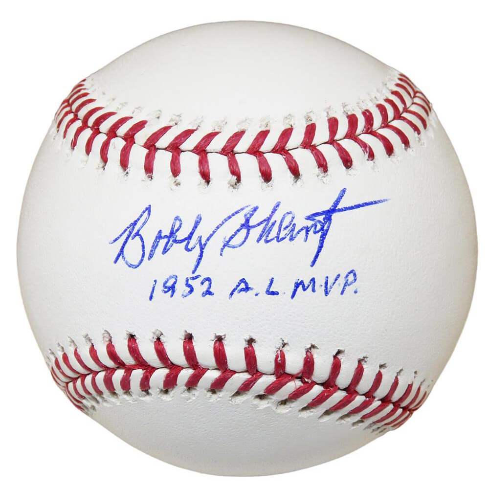 Bobby Shantz Signed OML Baseball Inscribed "1952 AL MVP" (Schwartz ...