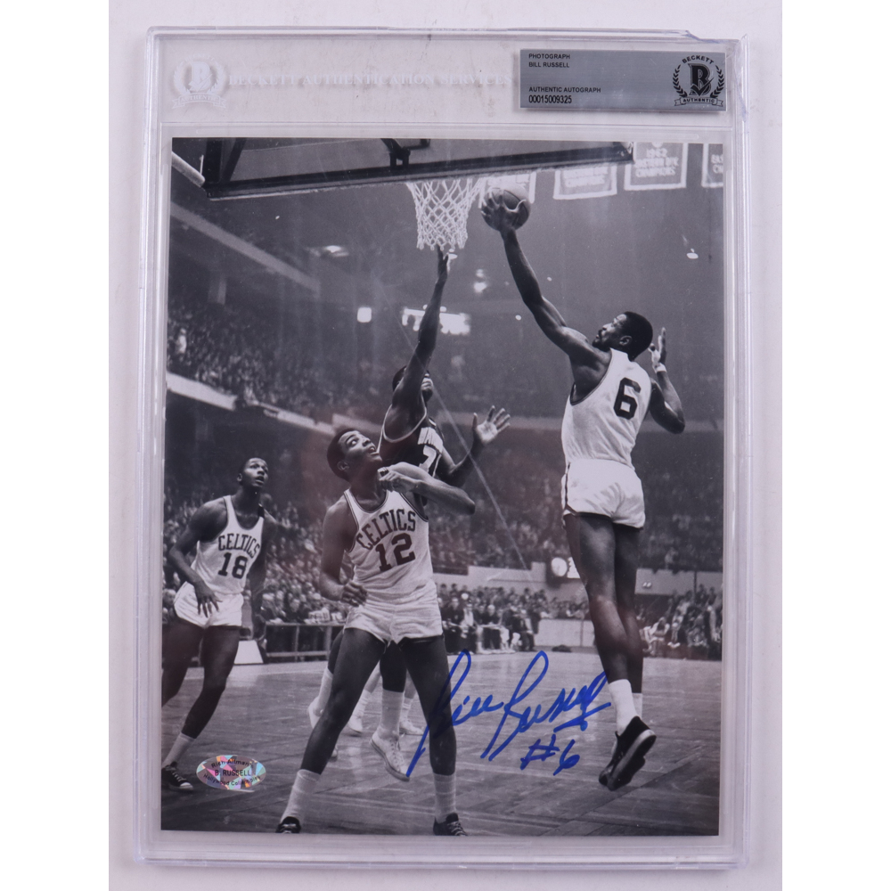 Bill Russell Signed Celtics 8x10 Photo Inscribed "#6" (Beckett ...