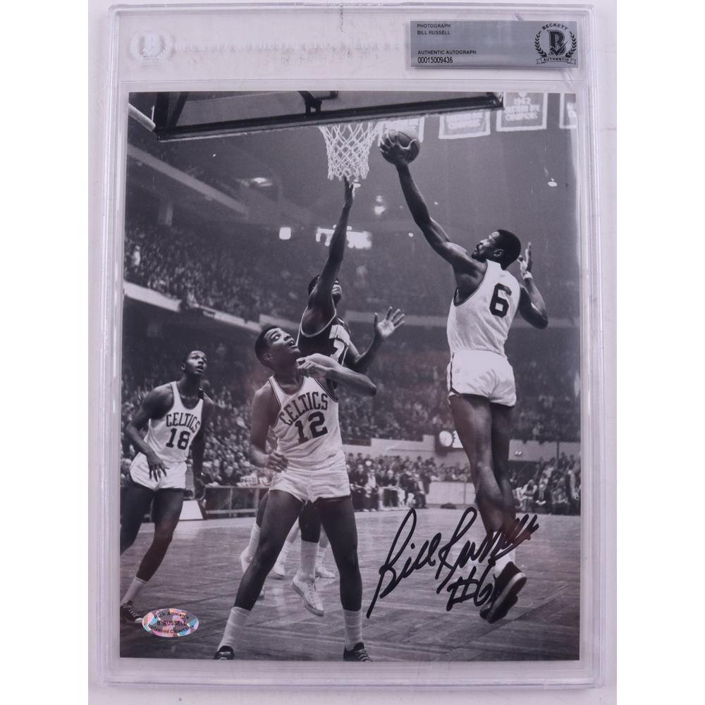 Bill Russell Signed Celtics 8x10 Photo Inscribed "#6" (Beckett ...