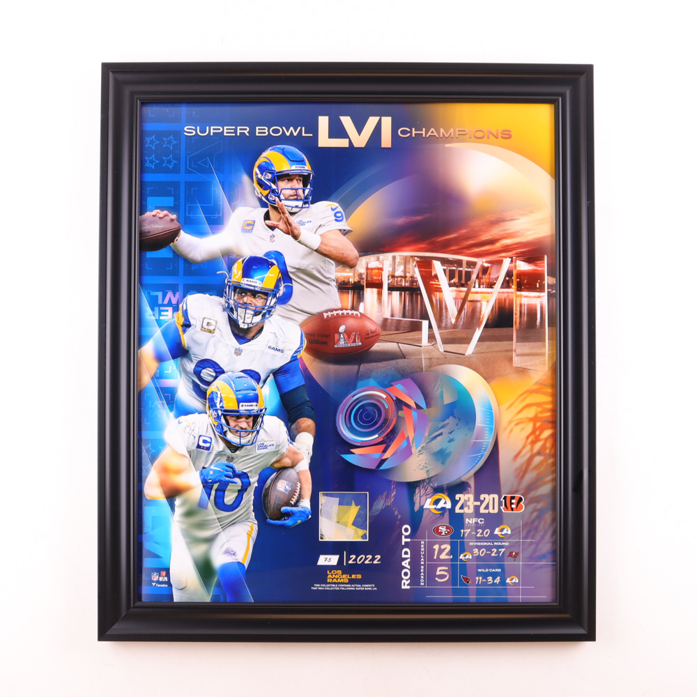 2022 Super Bowl LVI Champions Rams Custom Framed Photo Display With ...