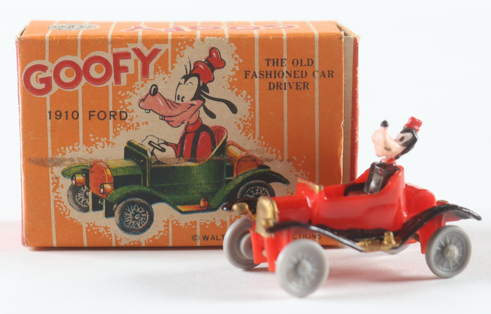 1960 Vintage Goofy Walt Disney Hand-Painted Toy Car With Original Box ...