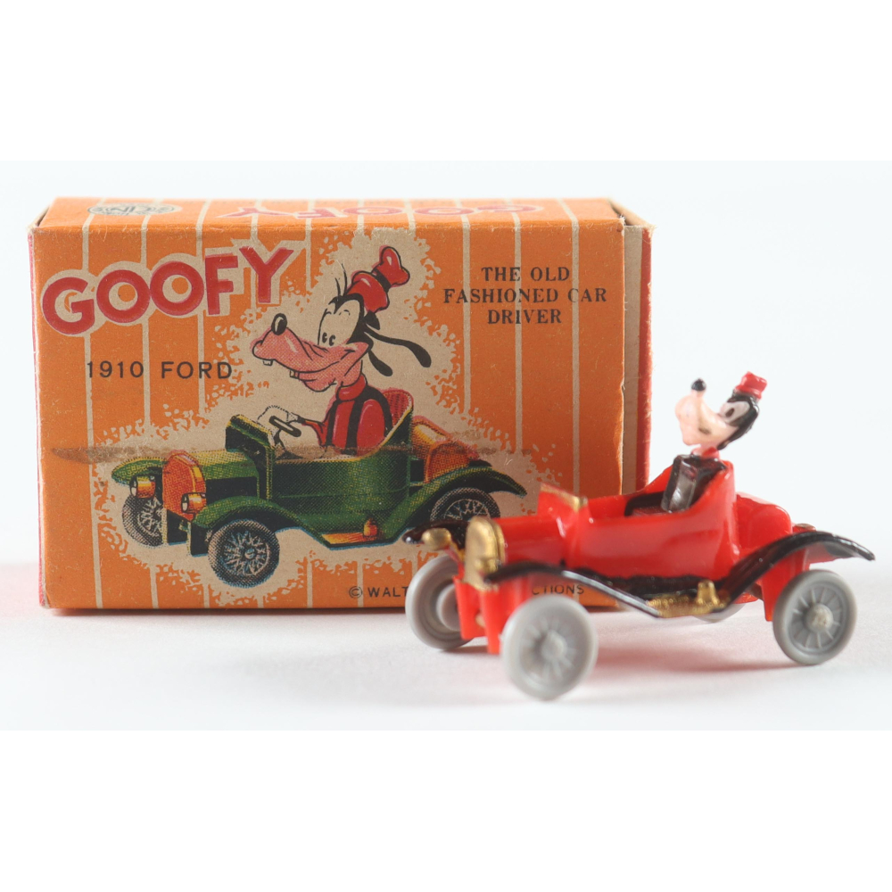 1960 Vintage Goofy Walt Disney Hand-Painted Toy Car With Original Box ...